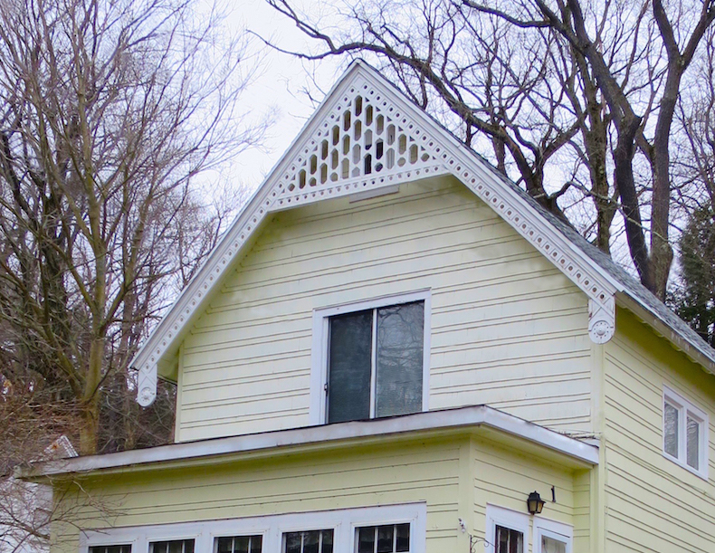 Lily Dale Architecture light yellow house roof detail | The ...
